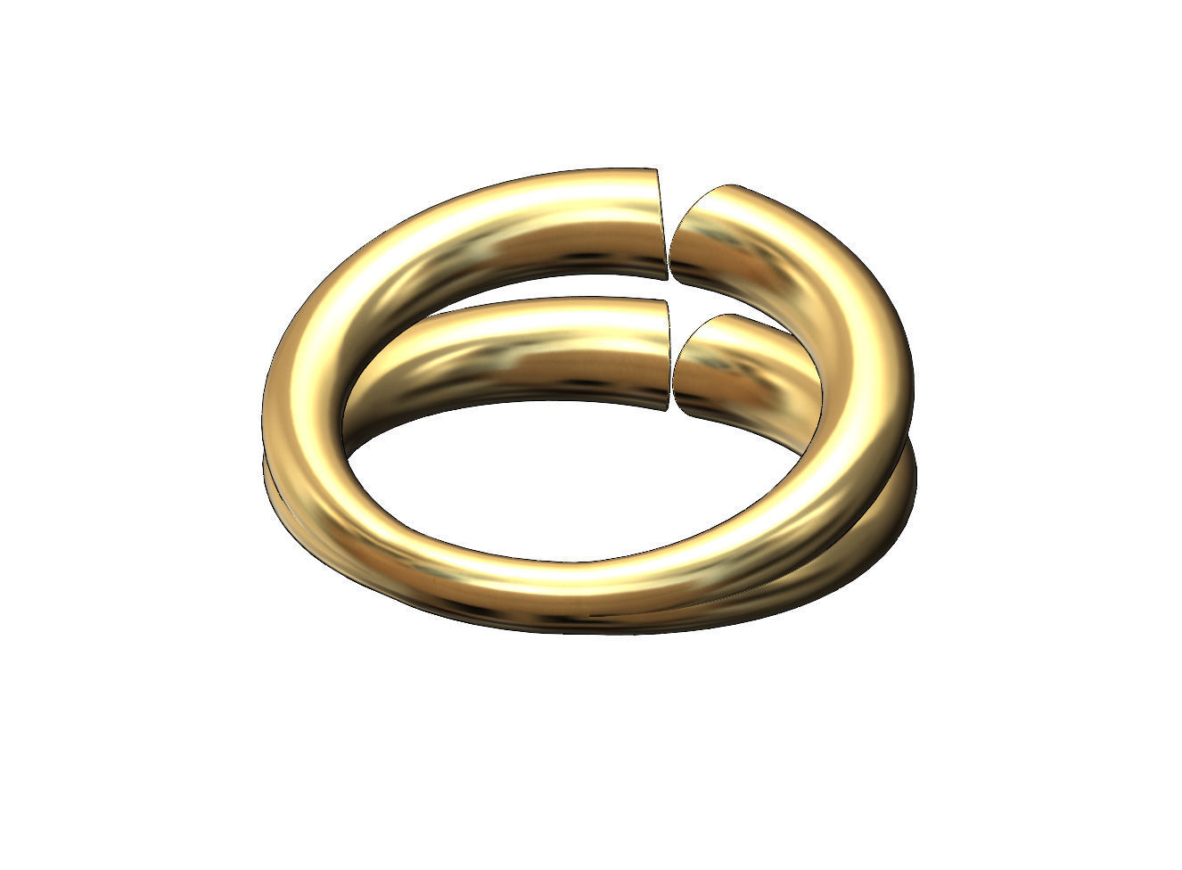 Double Solid twisted conical wire fashion band US size 6to10 3D model ...