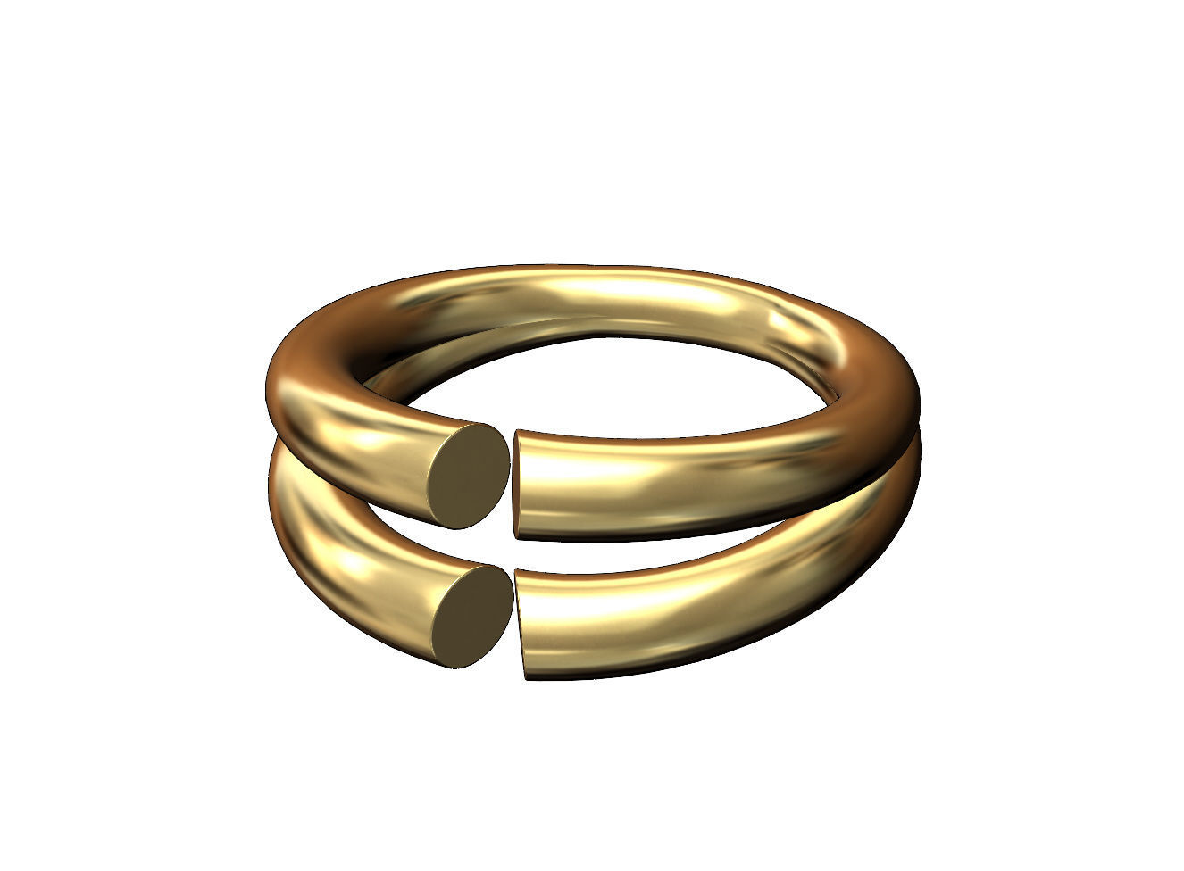 Double Solid twisted conical wire fashion band US size 6to10 3D model ...