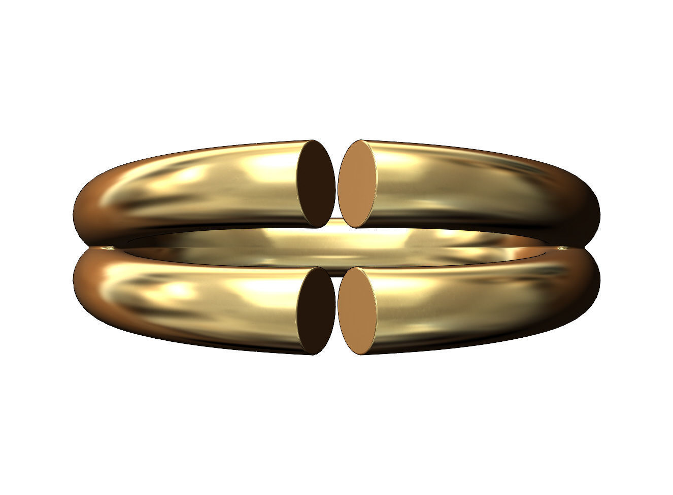 Double Solid twisted conical wire fashion band US size 6to10 3D model ...