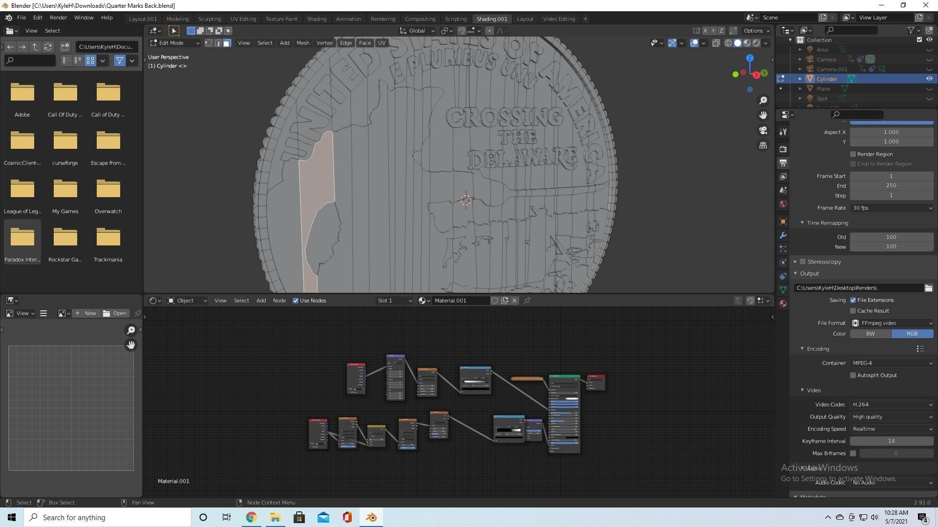 Realistic Quarter Clean and Grudgy free 3D model | CGTrader