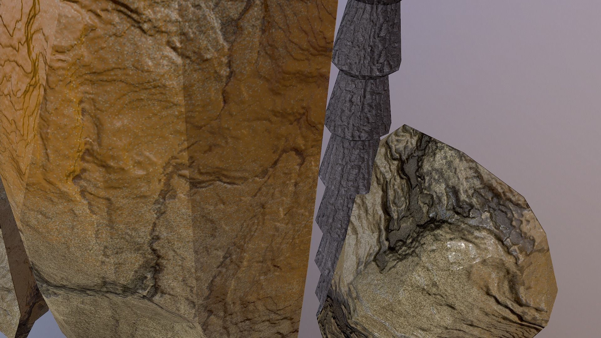 3D model Low Poly Sand Rocks 3 VR / AR / low-poly | CGTrader