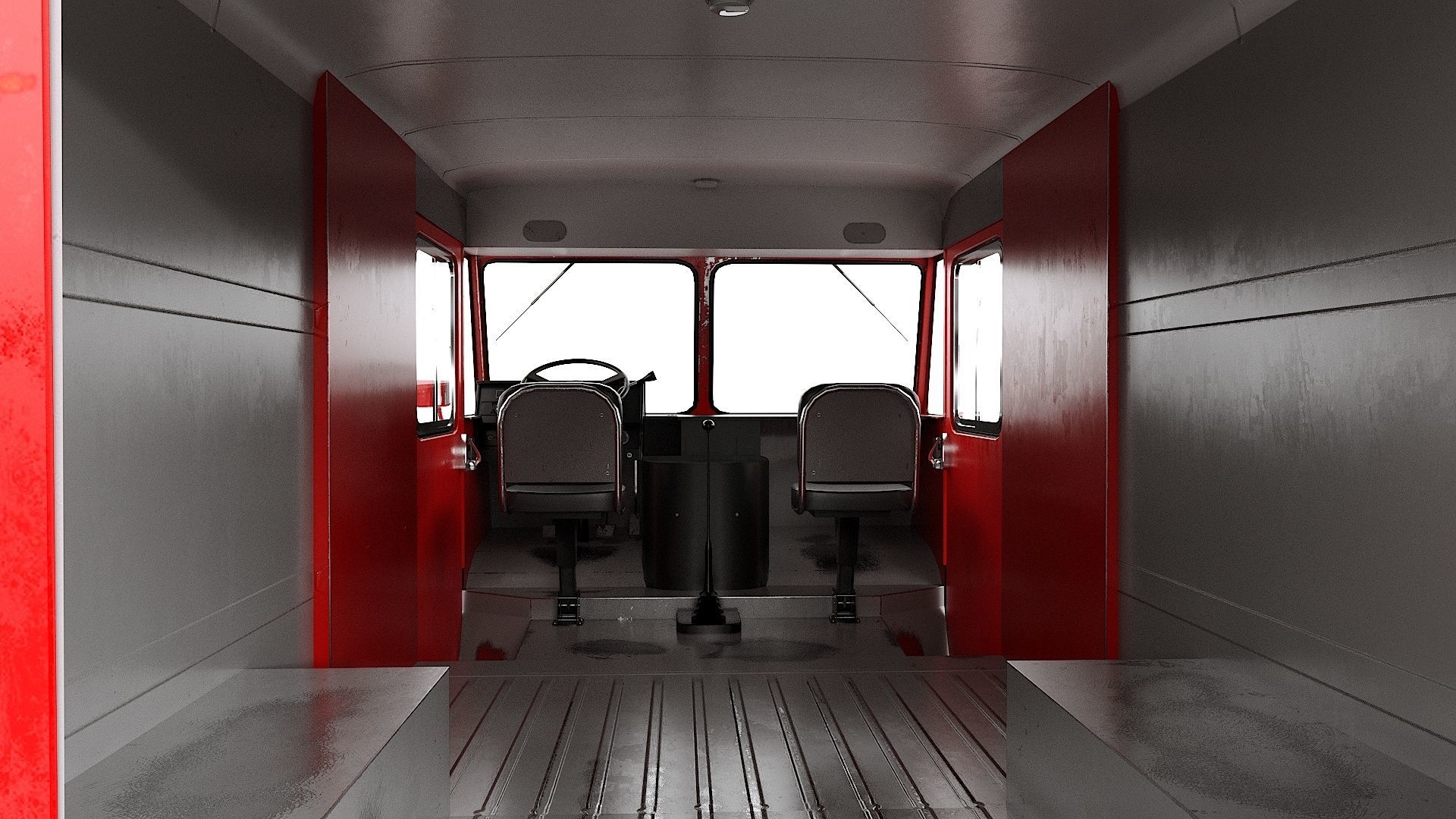 3D model Chevrolet P30 step van Red 1980s VR / AR / low-poly | CGTrader