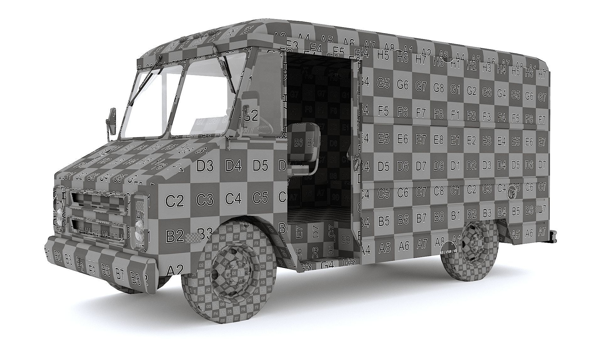 3D model Chevrolet P30 step van Red 1980s VR / AR / low-poly | CGTrader