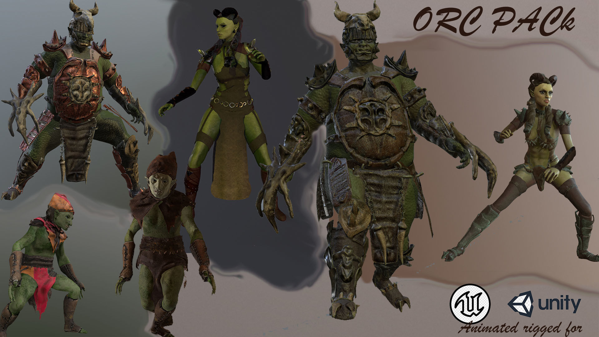3D Model Collection Pack of Orcs VR / AR / low-poly | CGTrader