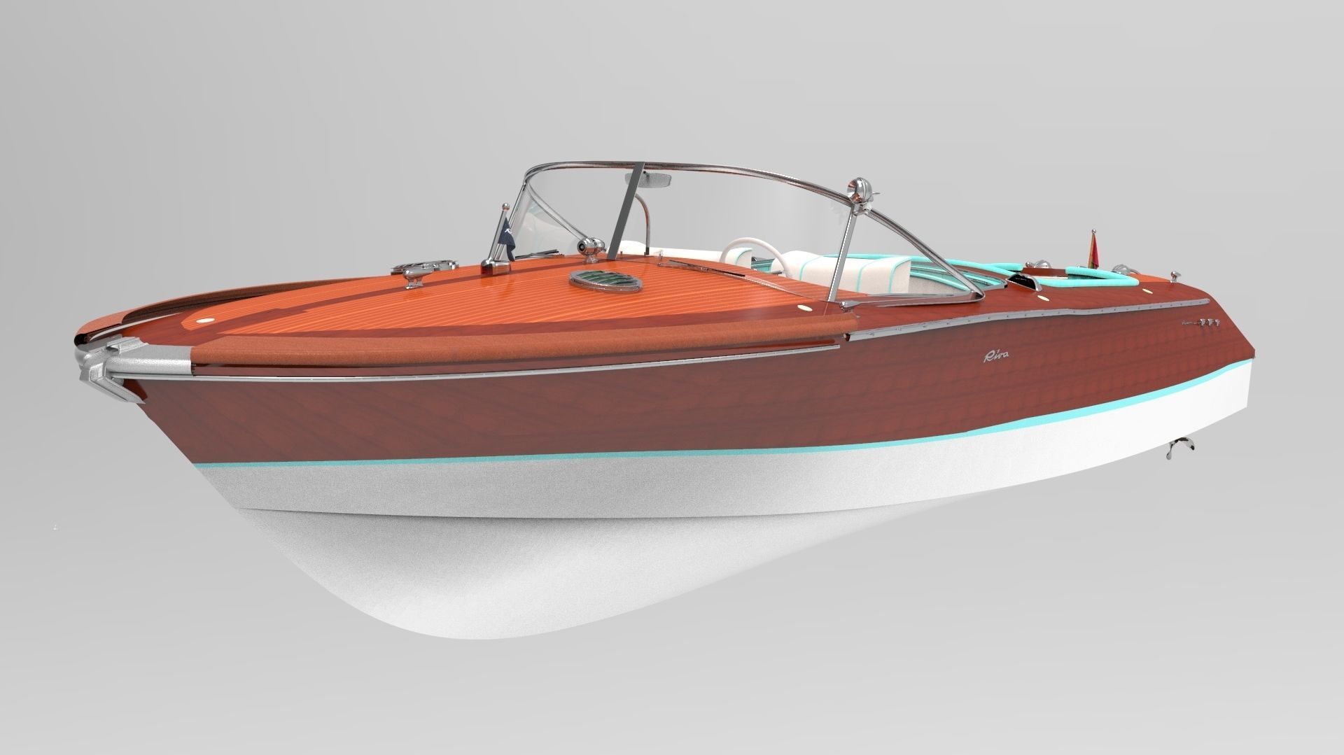 Riva Aquarama 1960 Wooden Speedboat - Detailed 3D model | CGTrader