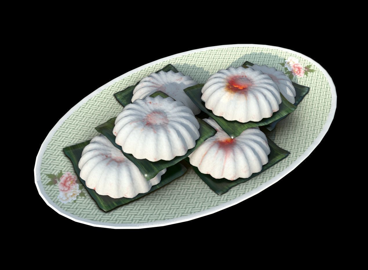 3D model Tutu Kueh or Kuih Tutu - Singapore Peranakan Snack VR / AR ...