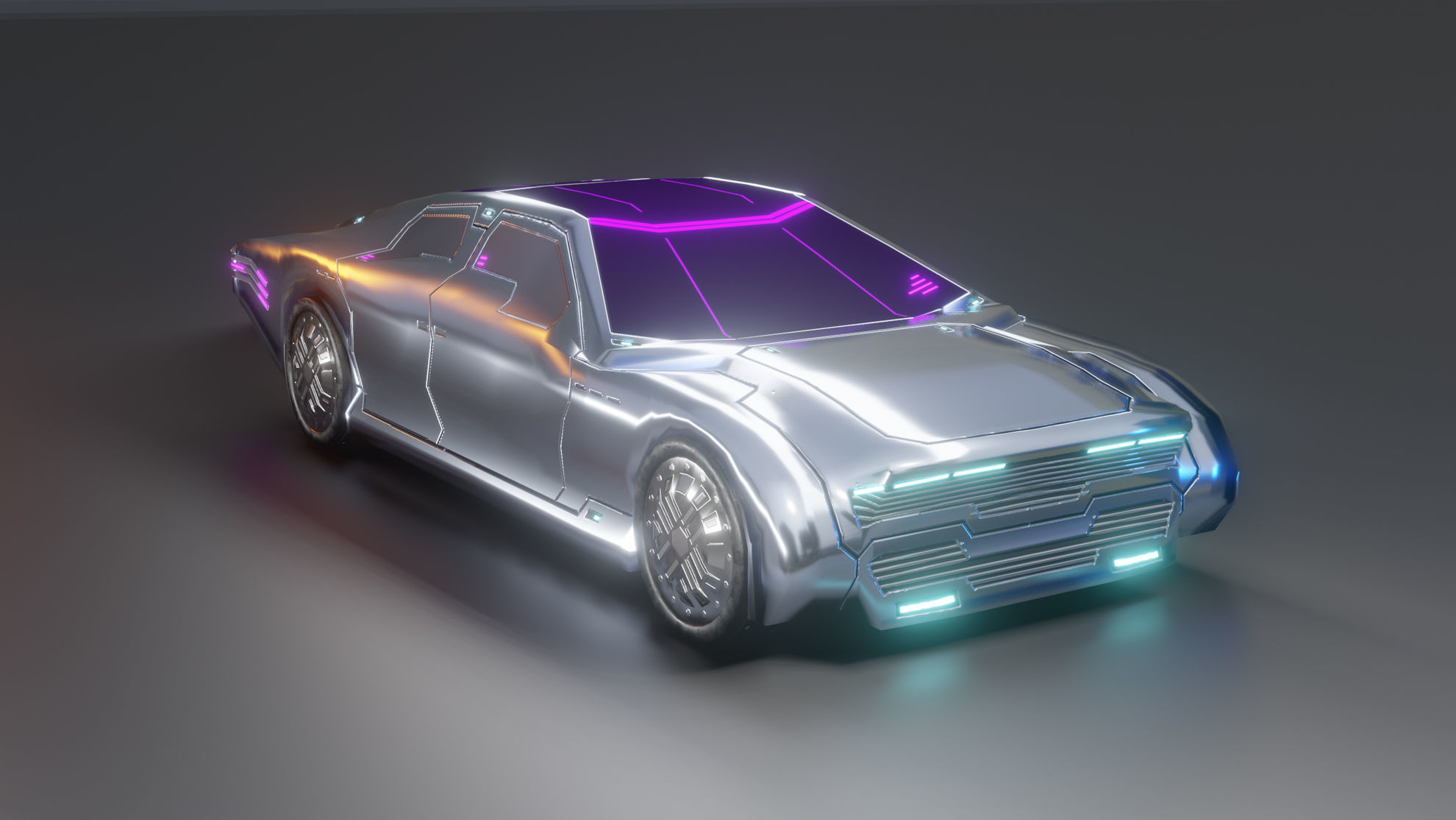 3D model 6 Low-Polly Futuristic PBR Vehicle Pack VR / AR / low-poly ...