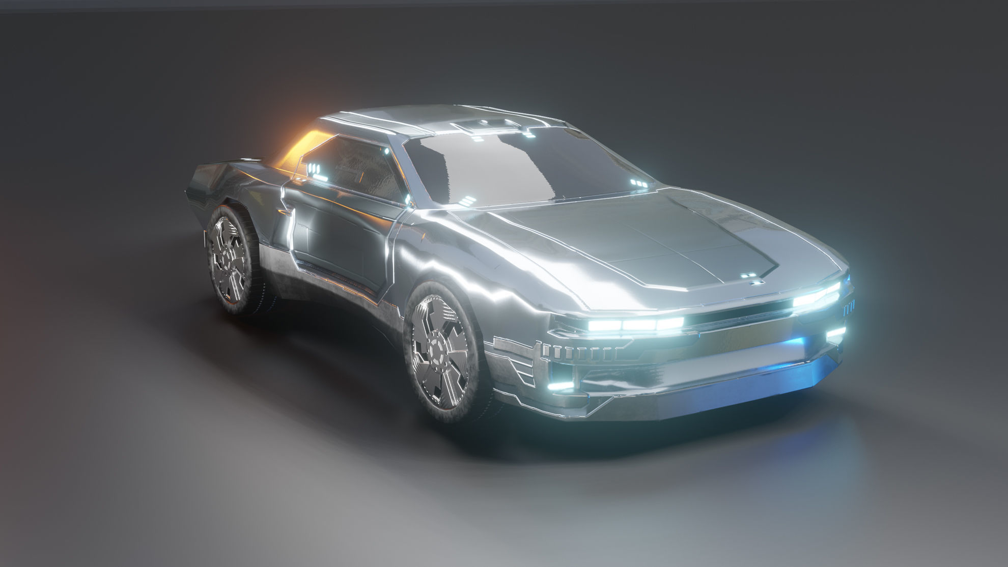 3D model 6 Low-Polly Futuristic PBR Vehicle Pack VR / AR / low-poly ...