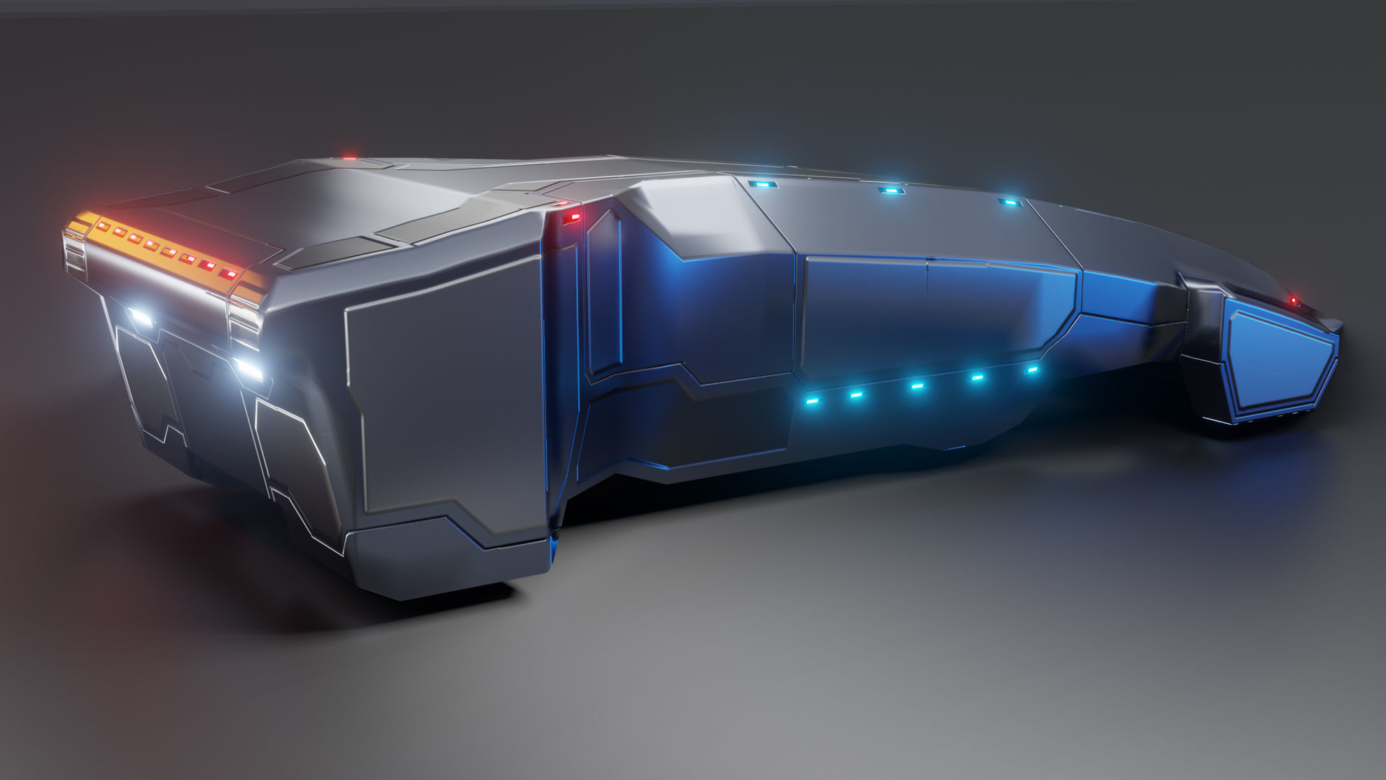 3D model 6 Low-Polly Futuristic PBR Vehicle Pack VR / AR / low-poly ...