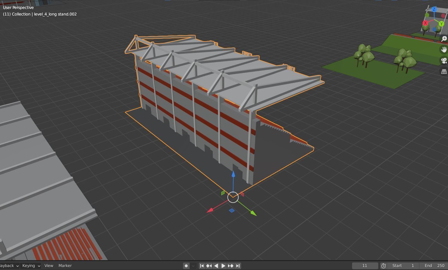 3D model Lowpoly stadium kit VR / AR / low-poly | CGTrader