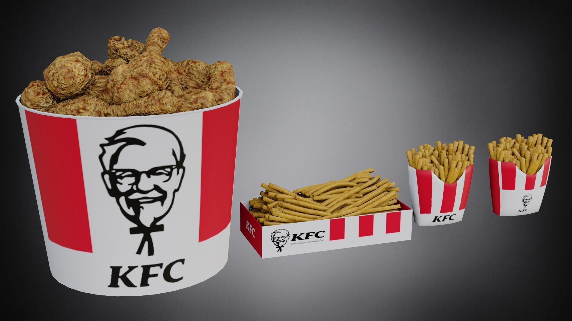 3D model KFC - Kentucky Fried Chicken 4 - kfc 2021 VR / AR / low-poly ...