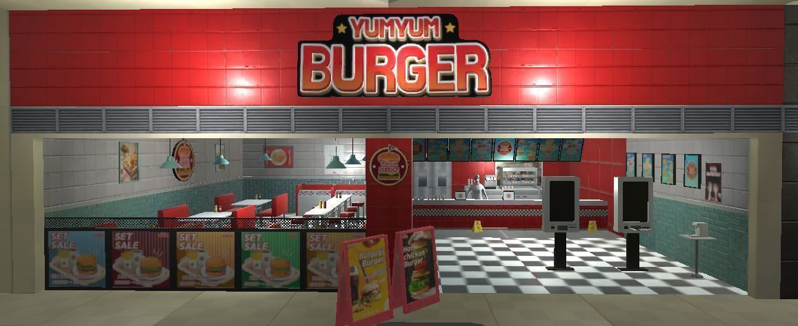3D model Fast food restaurant VR / AR / low-poly | CGTrader