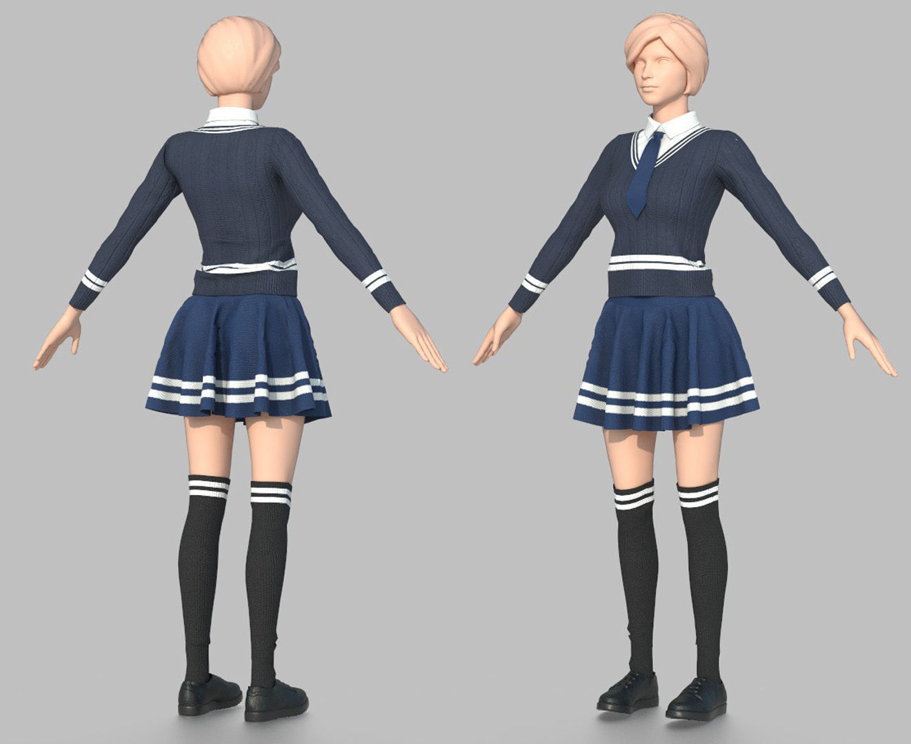 SCHOOL UNIFORM 3D model | CGTrader