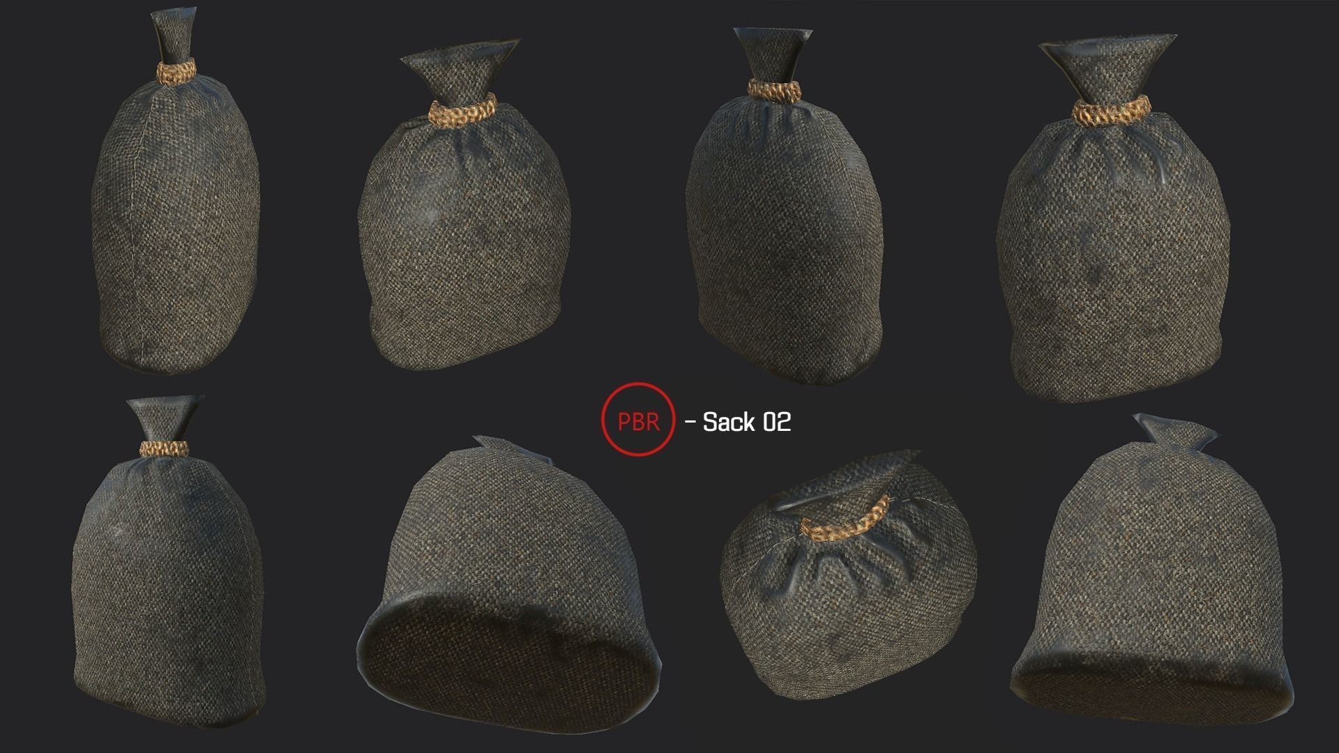 3D model Sack Low Poly group of bags VR / AR / low-poly | CGTrader