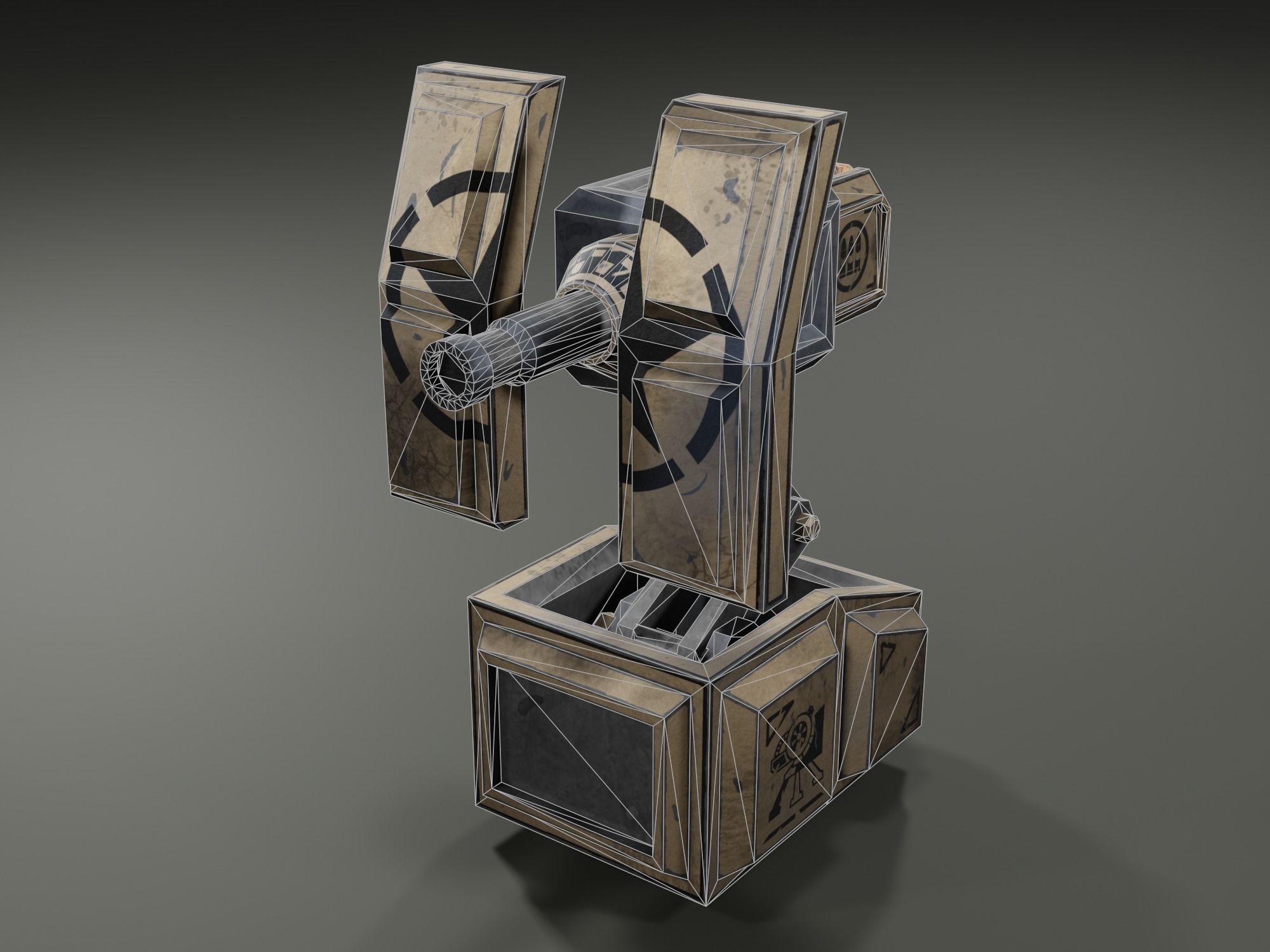 3D model Foldable turret VR / AR / low-poly | CGTrader