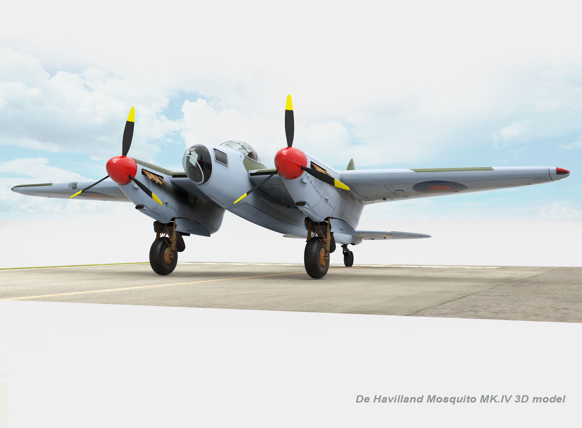 De Havilland Mosquito MkIV 3D model rigged | CGTrader