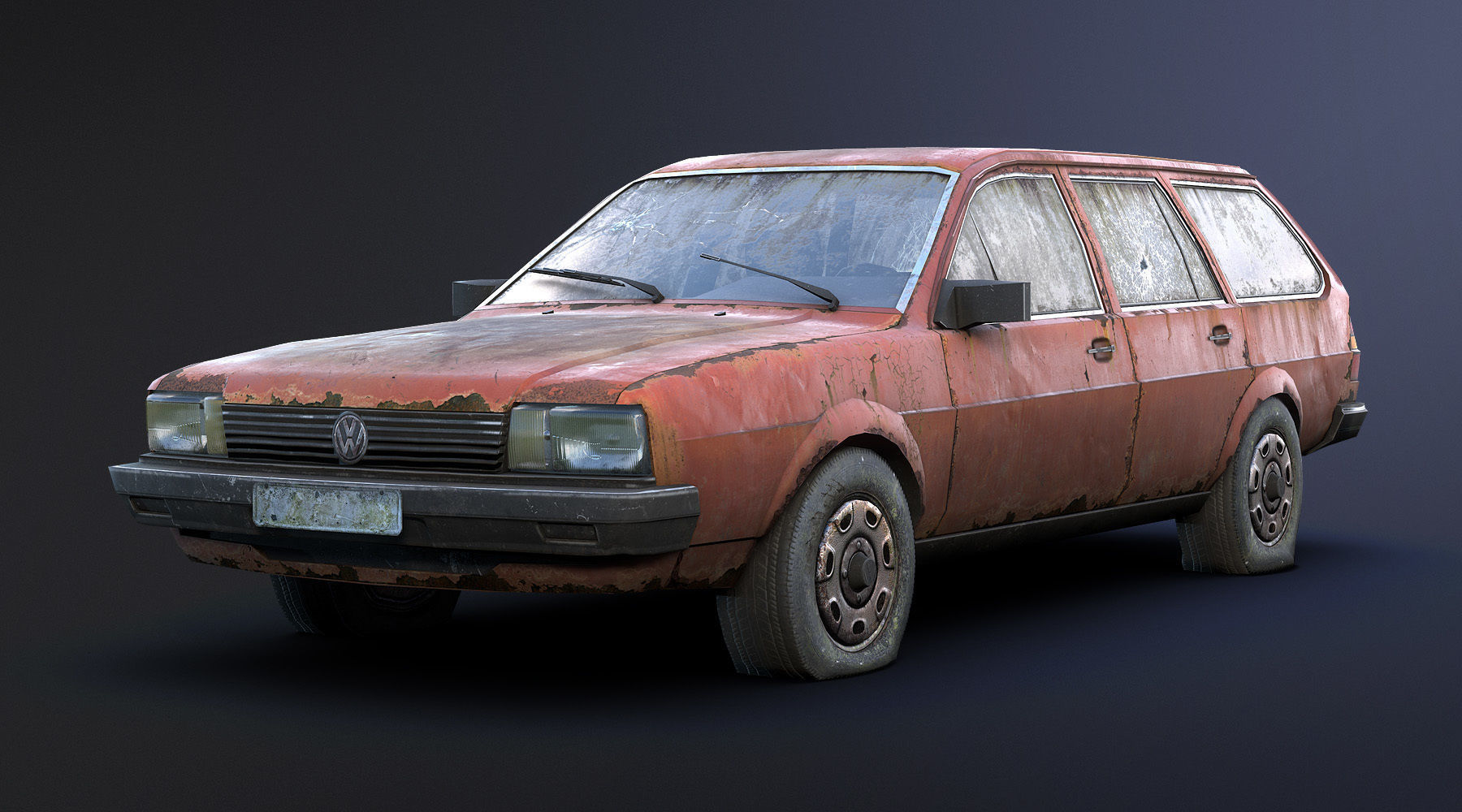 3D model Volkswagen Passat Rusty VR / AR / low-poly | CGTrader