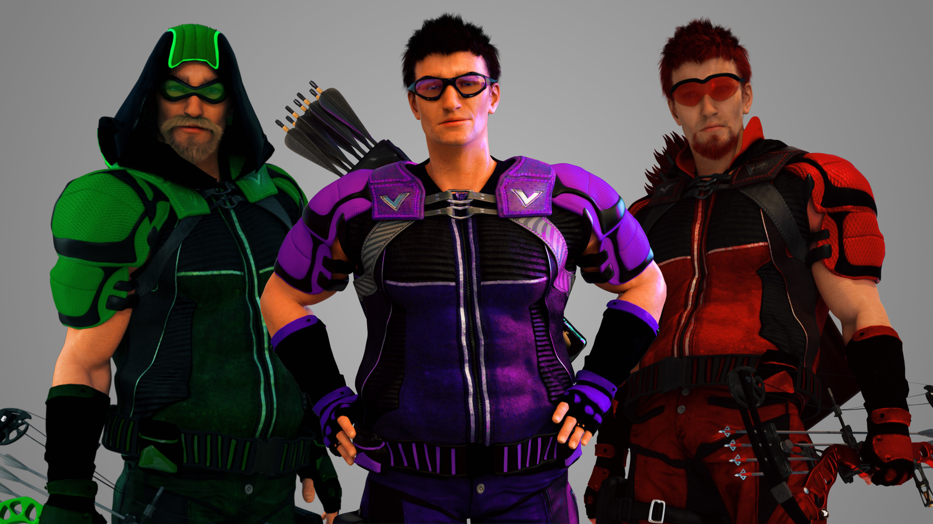 Contemporary Modern Robin Hood 3D model animated rigged | CGTrader