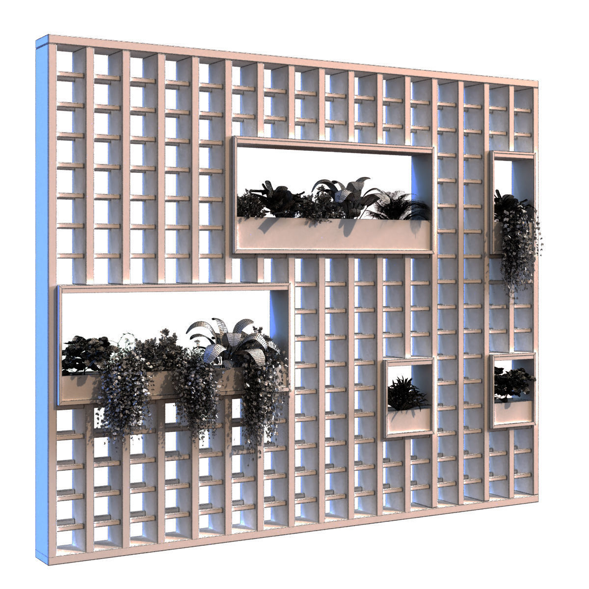 3D model partition plant in box set 042 VR / AR / low-poly | CGTrader