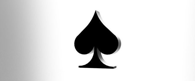 Spades logo 3D model rigged | CGTrader