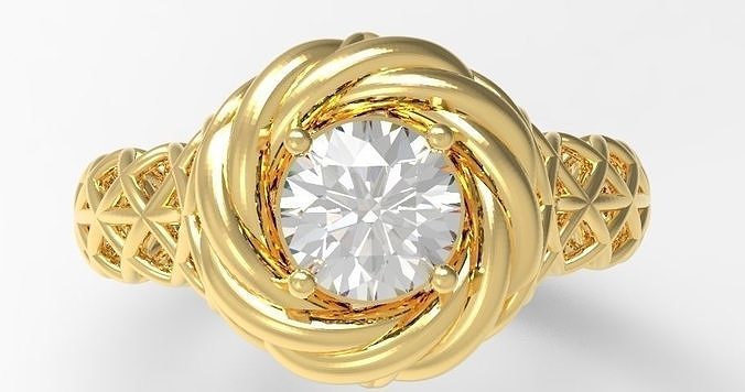 Fancy Ring 3D model 3D printable rigged | CGTrader