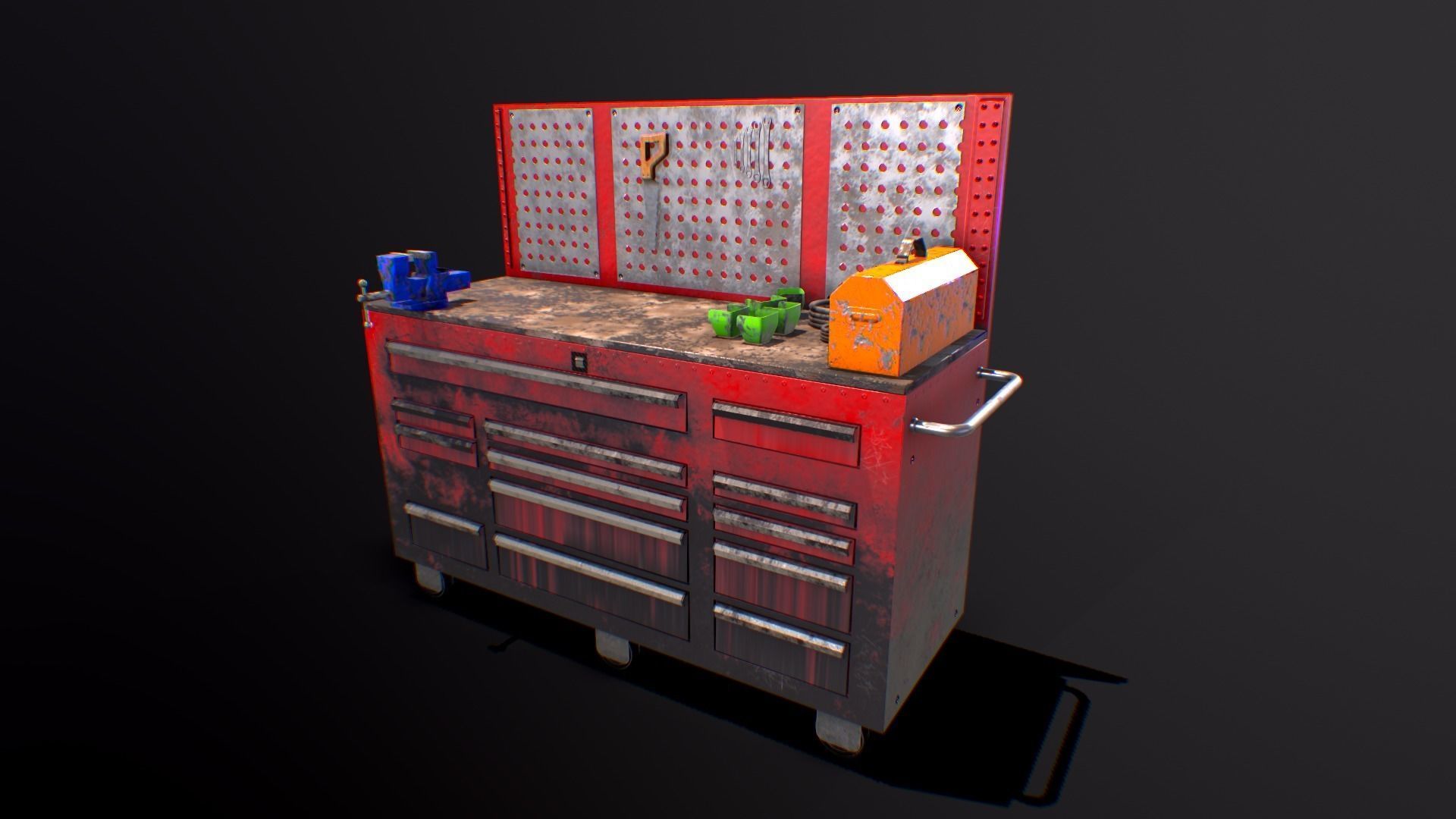 3D model Old Workbench - Game Ready VR / AR / low-poly | CGTrader