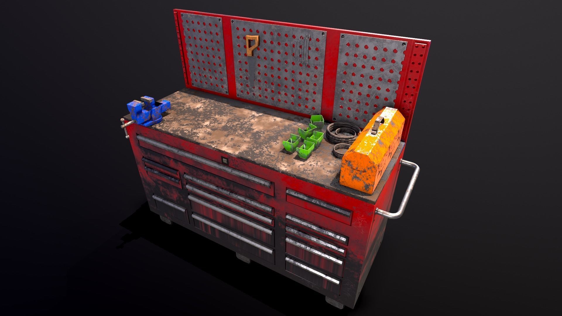 3D model Old Workbench - Game Ready VR / AR / low-poly | CGTrader