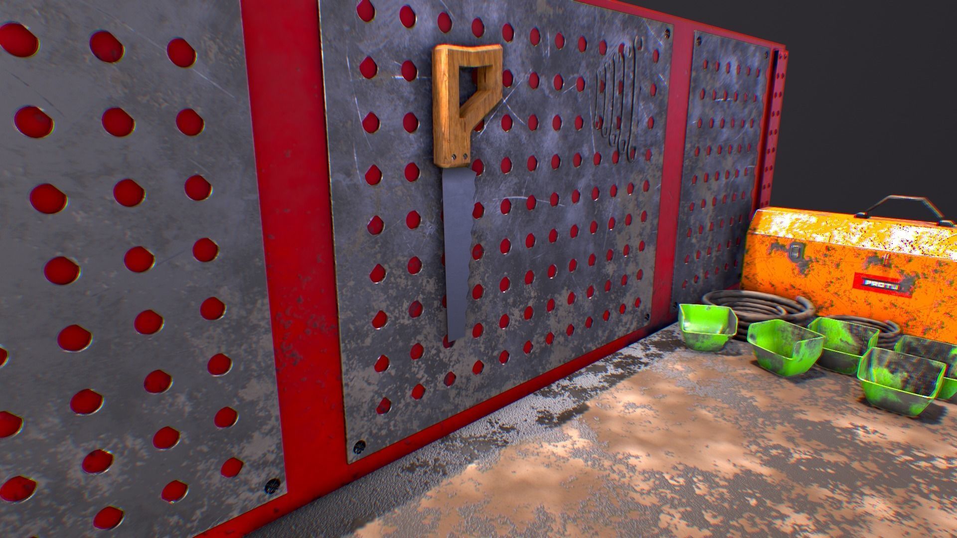 3D model Old Workbench - Game Ready VR / AR / low-poly | CGTrader