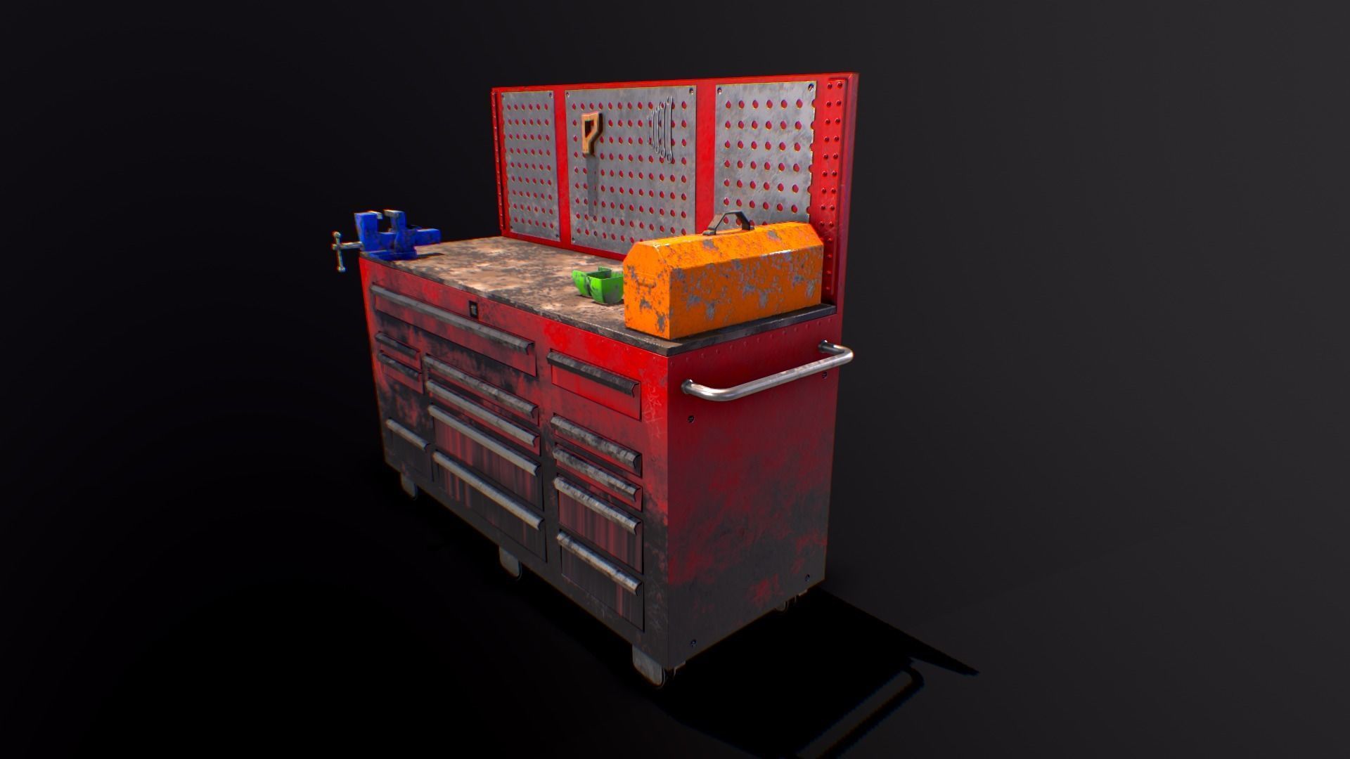 3D model Old Workbench - Game Ready VR / AR / low-poly | CGTrader