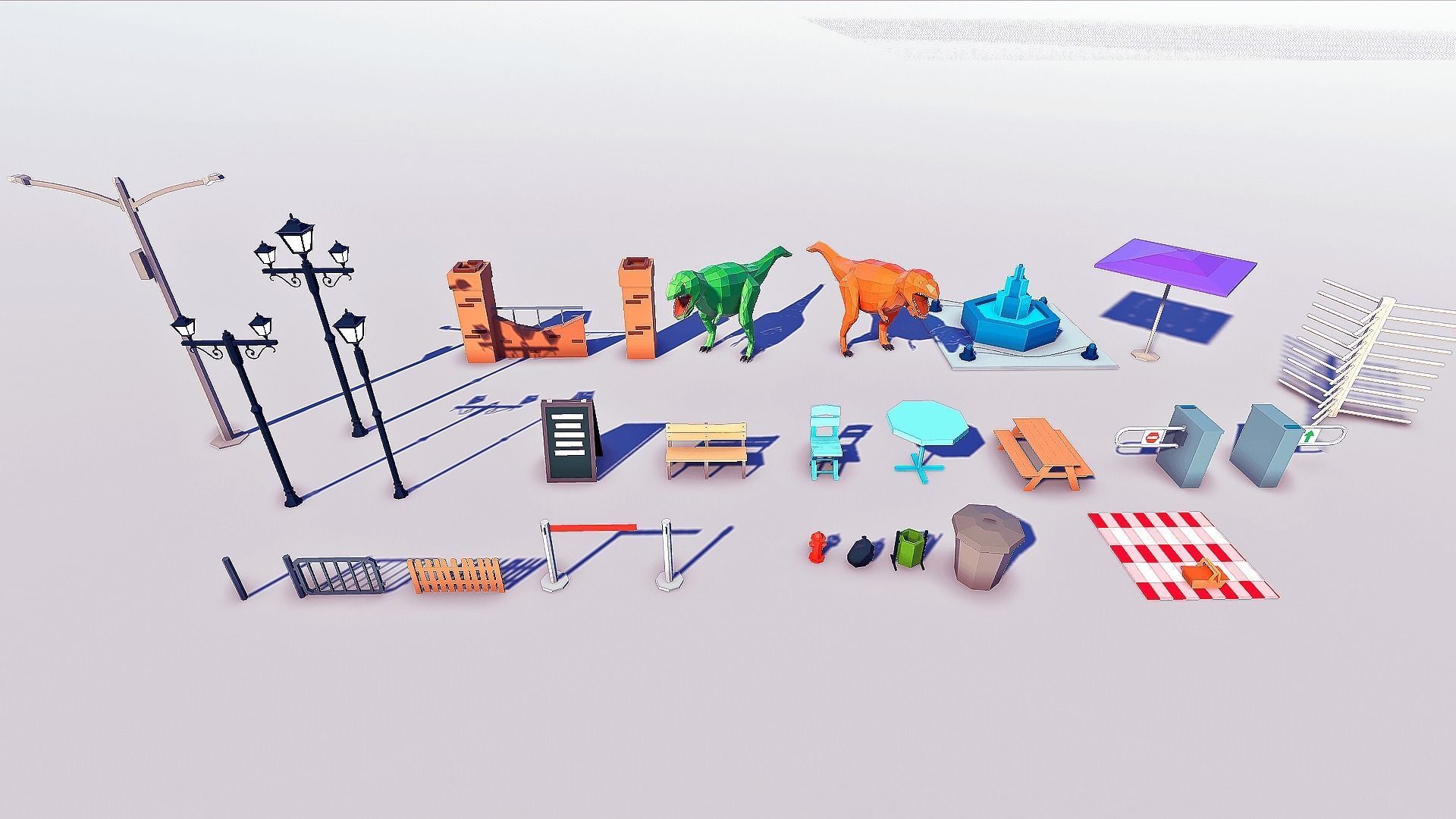 3D model Amusement Park VR / AR / low-poly animated | CGTrader