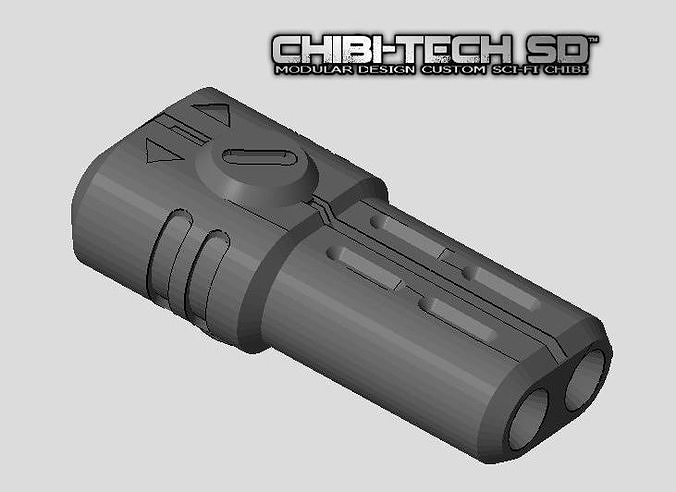CHIBI-TECH SD - ION PULSE CANNON 3D model 3D printable | CGTrader