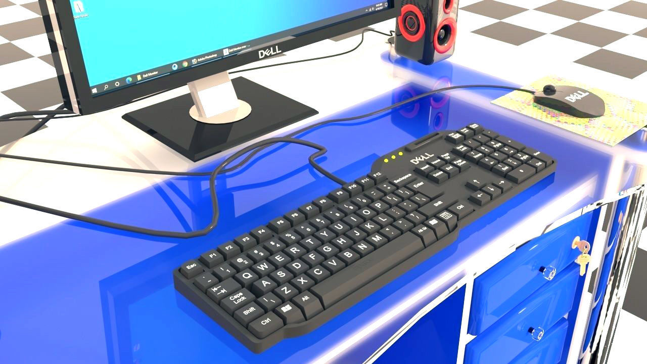 computer setup 3D model animated | CGTrader