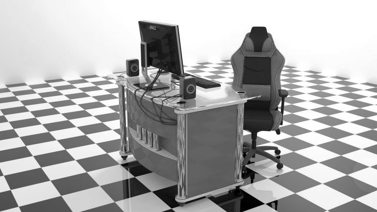 computer setup 3D model animated | CGTrader