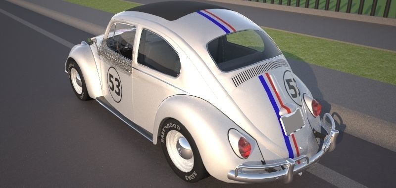 VW beetle herbie 1963 3D model | CGTrader