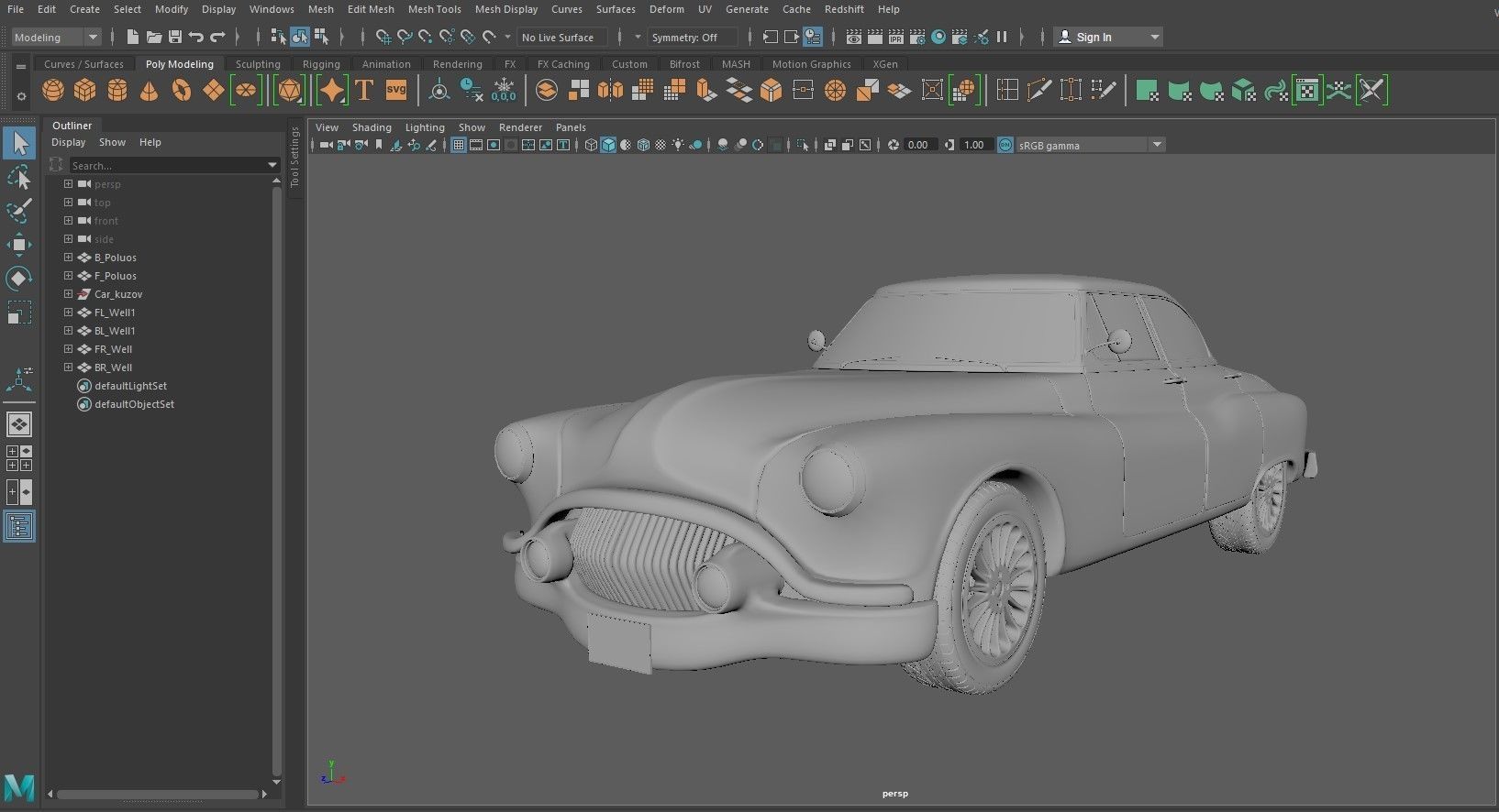 Car Buick rigged Model subdivision ready redshift 3D model rigged ...