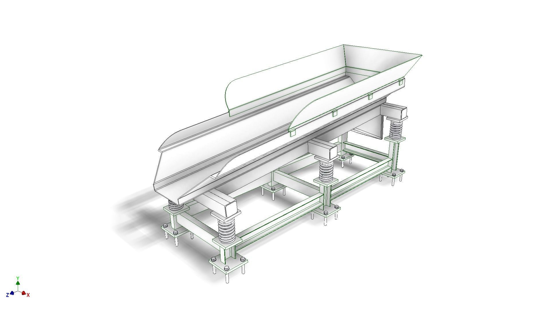 Vibrating feeder 3D model | CGTrader