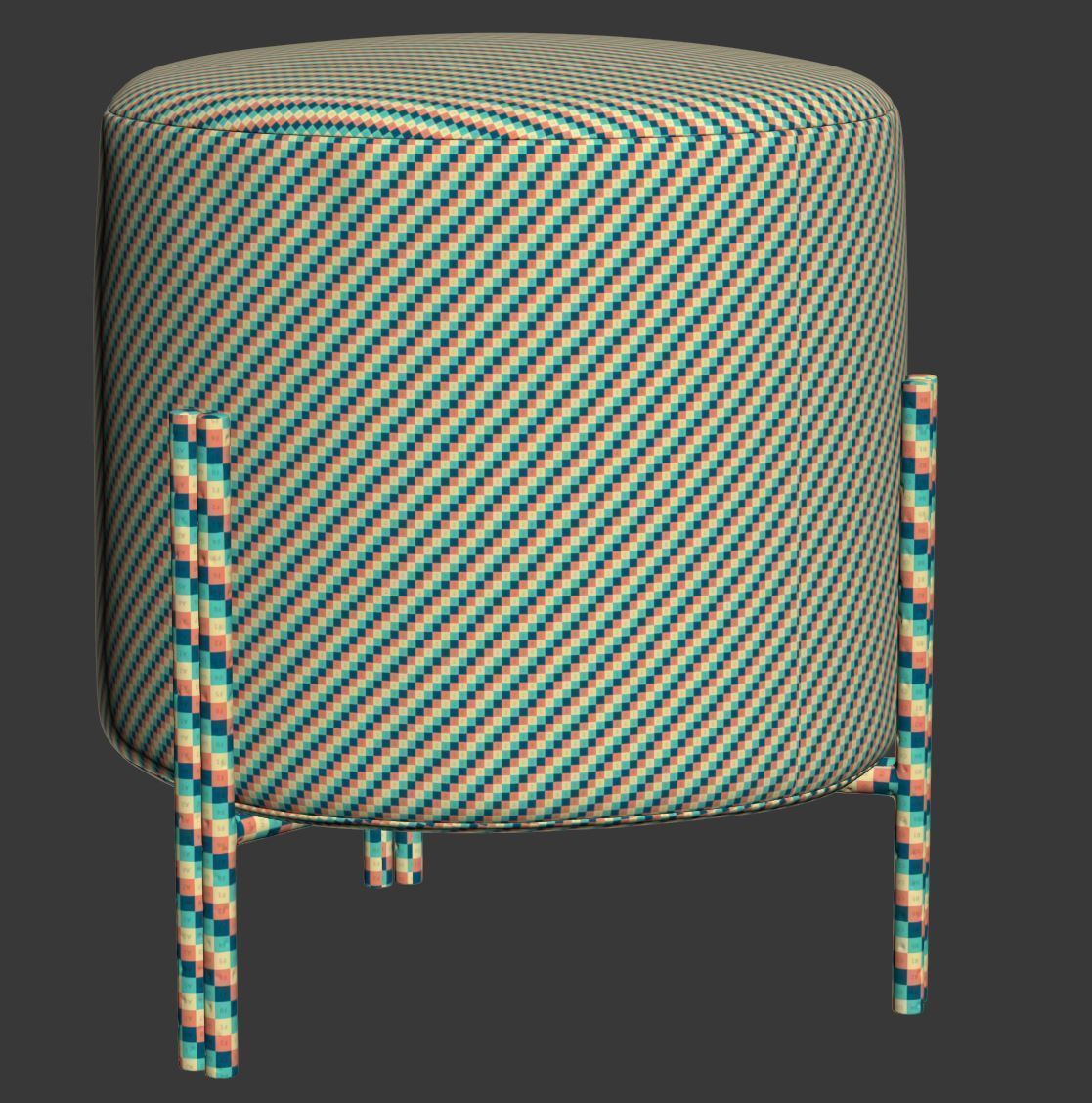 3D model Melange foot stool by Kelly Wearstler VR / AR / low-poly ...