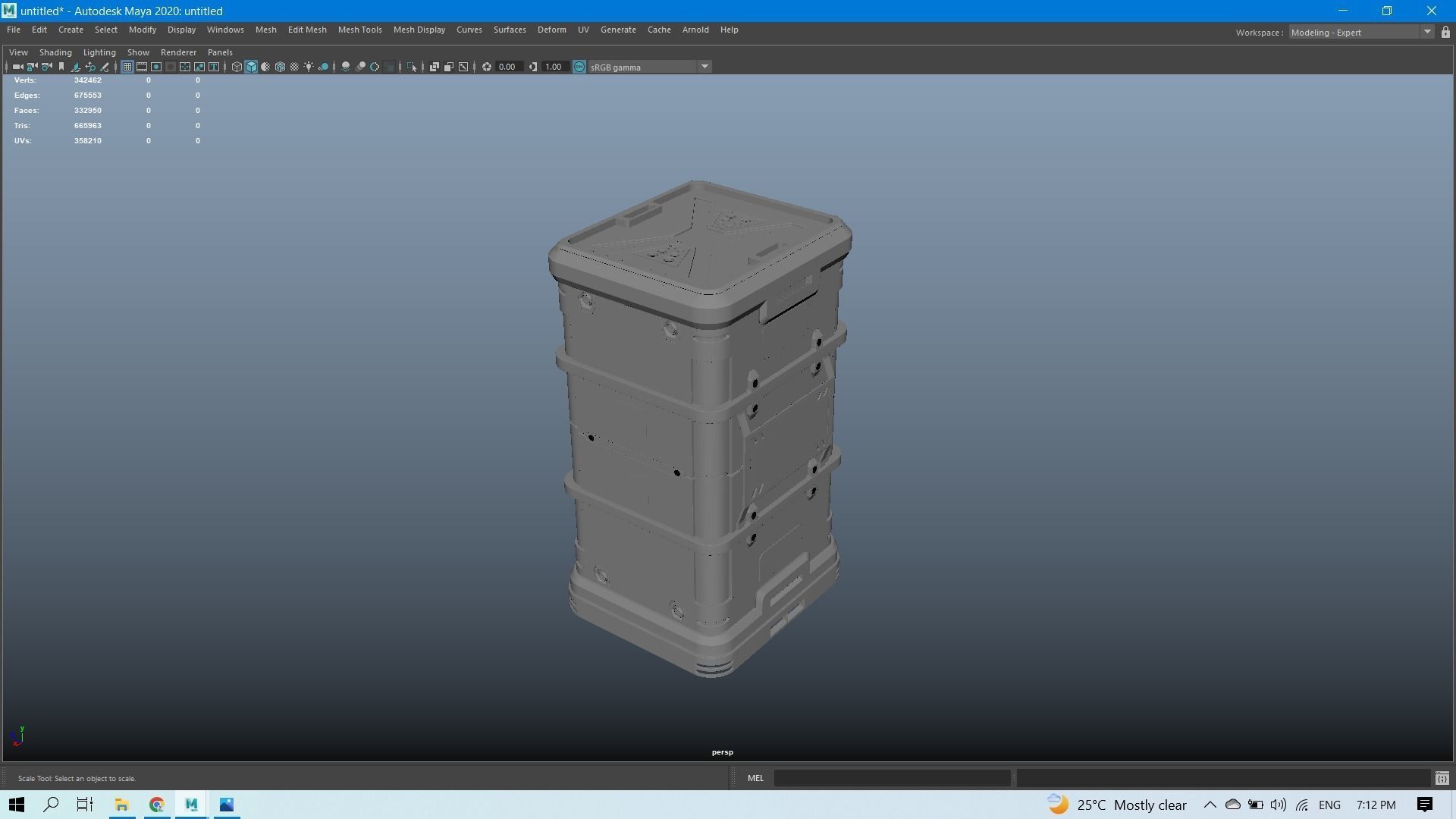 Sci fi Box Container 3D model | CGTrader