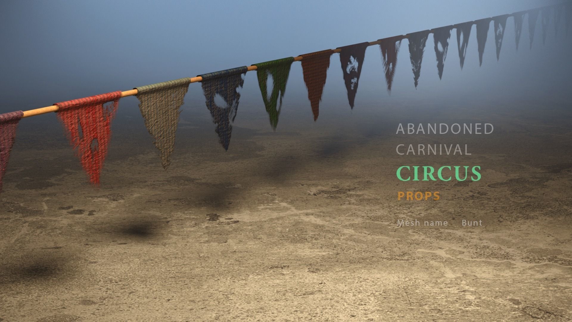 3D model Abandoned carnival circus asset props VR / AR / low-poly ...