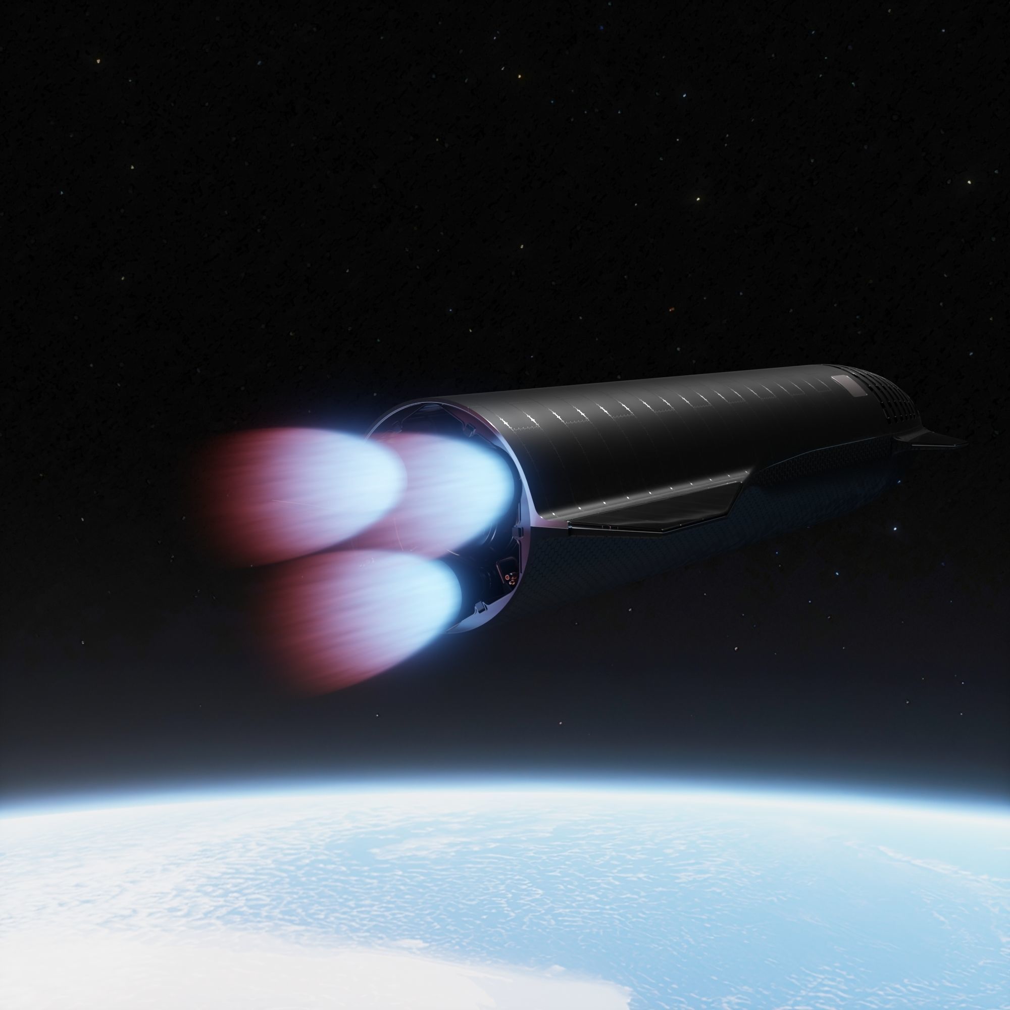 SpaceX Starship Crew Cargo and Tanker version 3D model | CGTrader