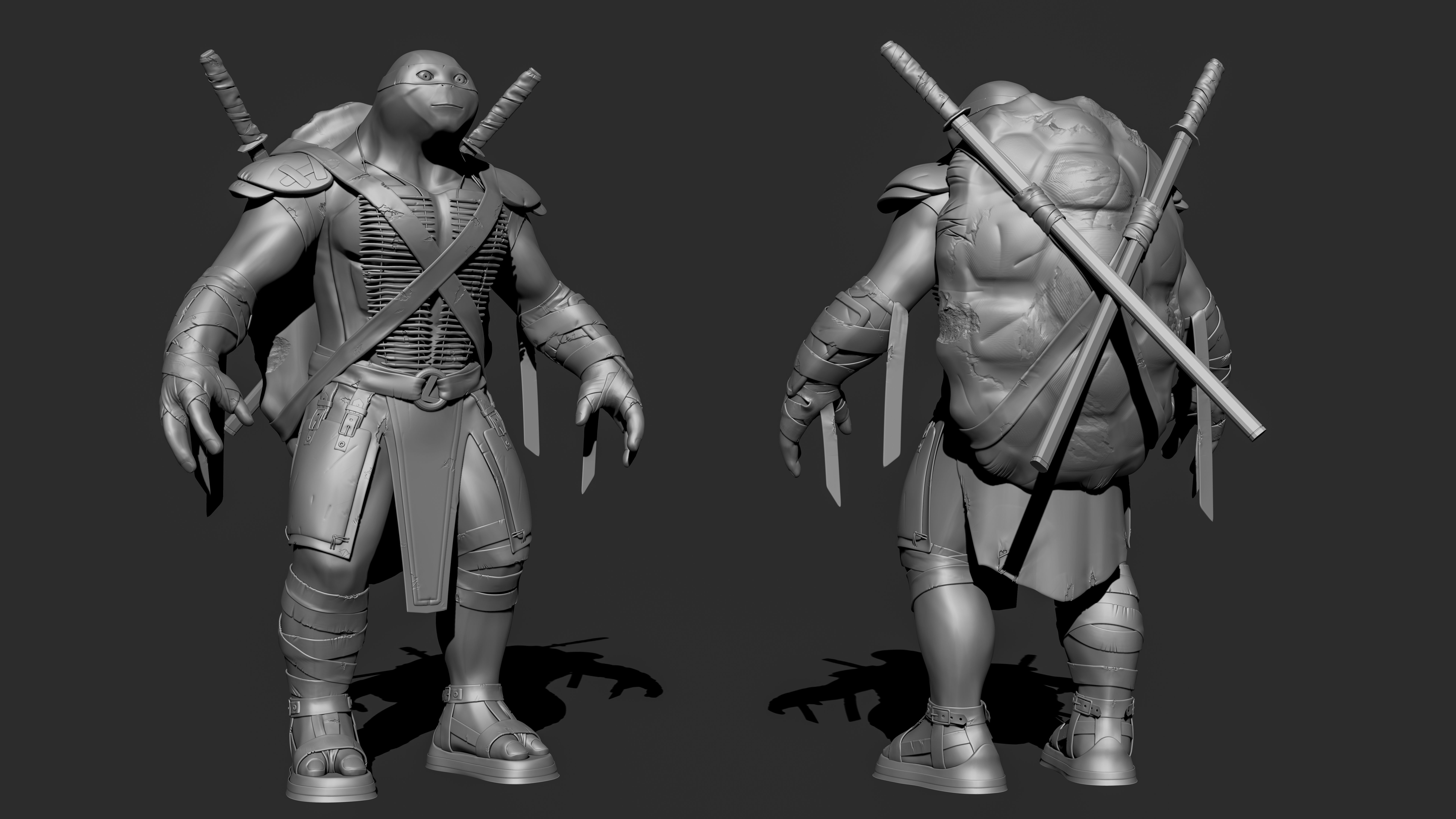 3D model TMNT Leonardo rigged VR / AR / low-poly | CGTrader