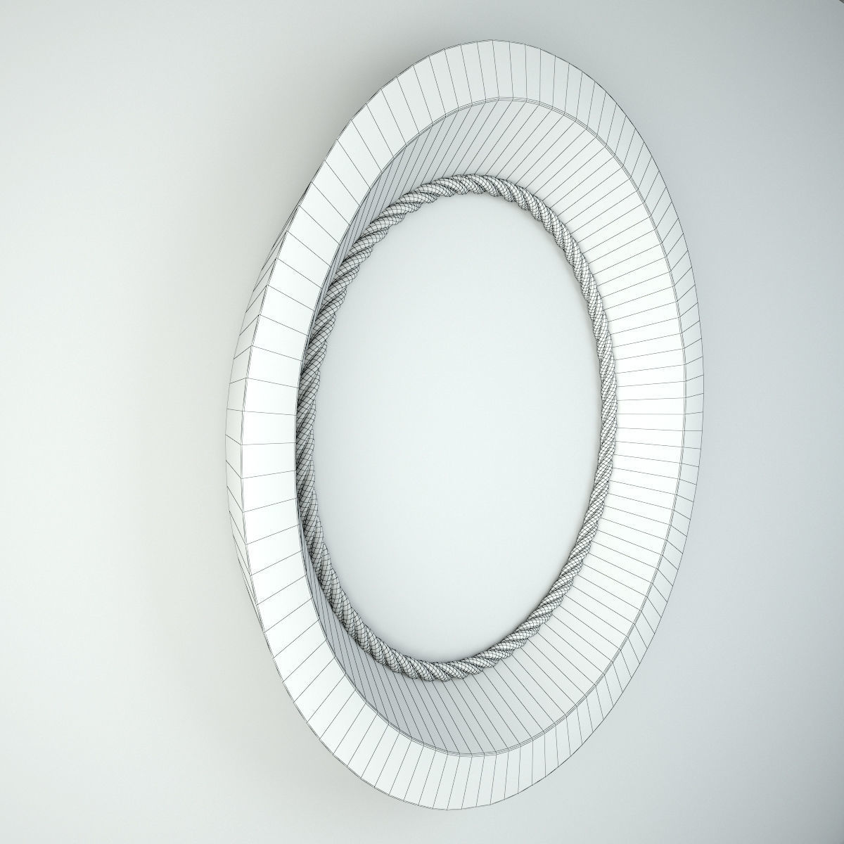 Vintage Wood Barrel Bowl Mirror 3D model | CGTrader