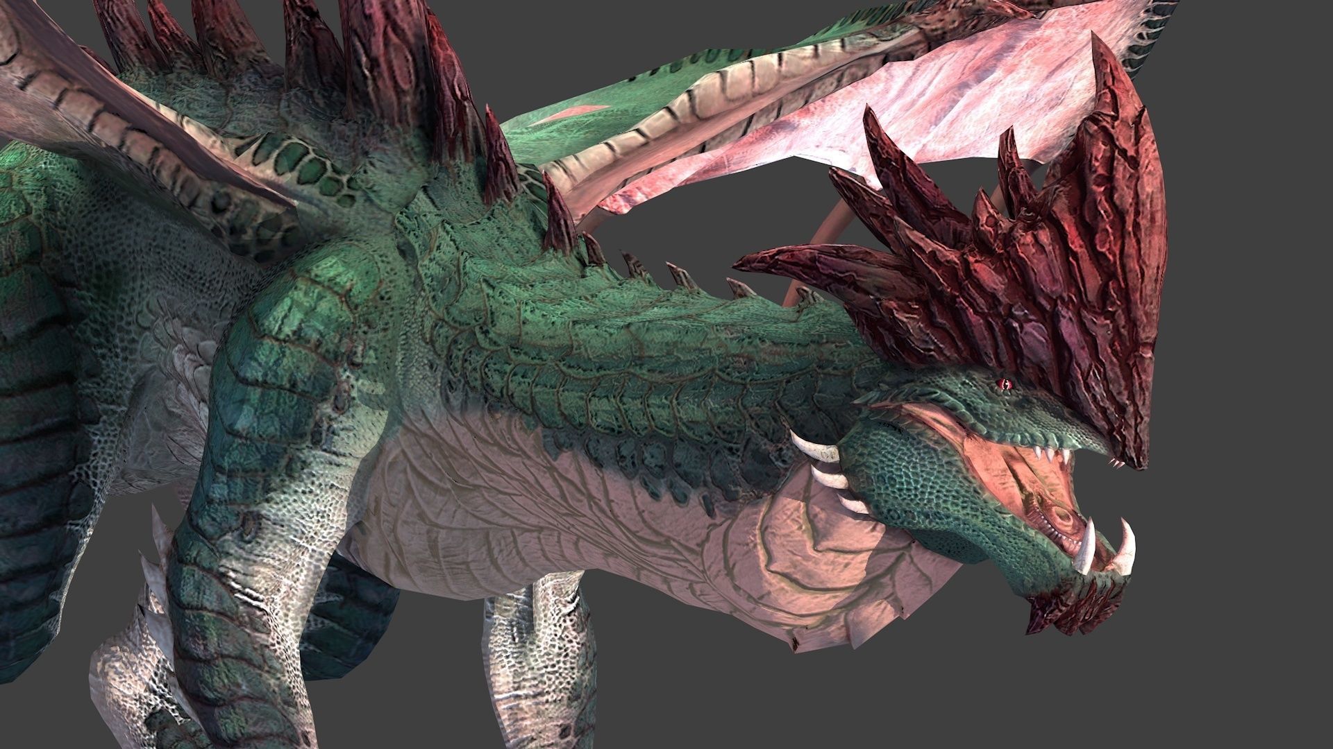 3D model Green Dragon VR / AR / low-poly | CGTrader