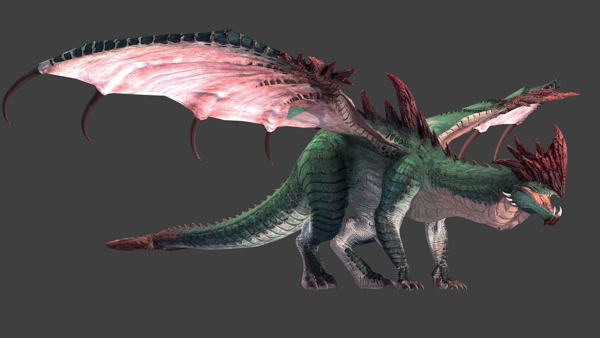 3D model Green Dragon VR / AR / low-poly | CGTrader
