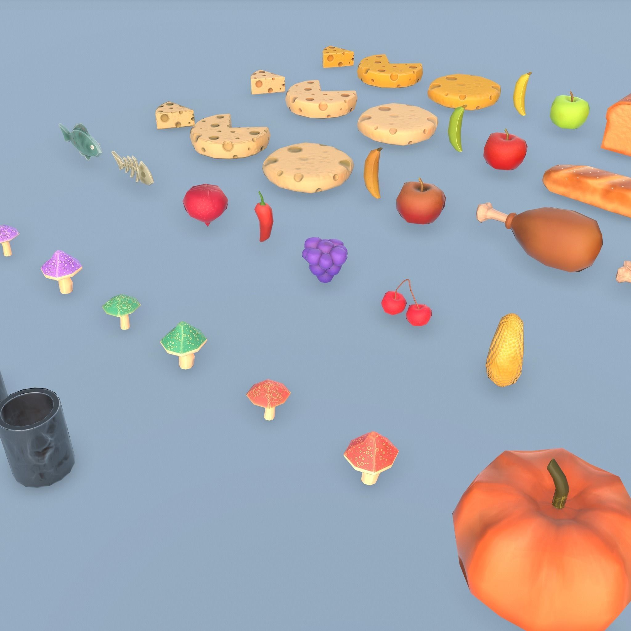 3D model Stylized Medieval - Foods VR / AR / low-poly | CGTrader