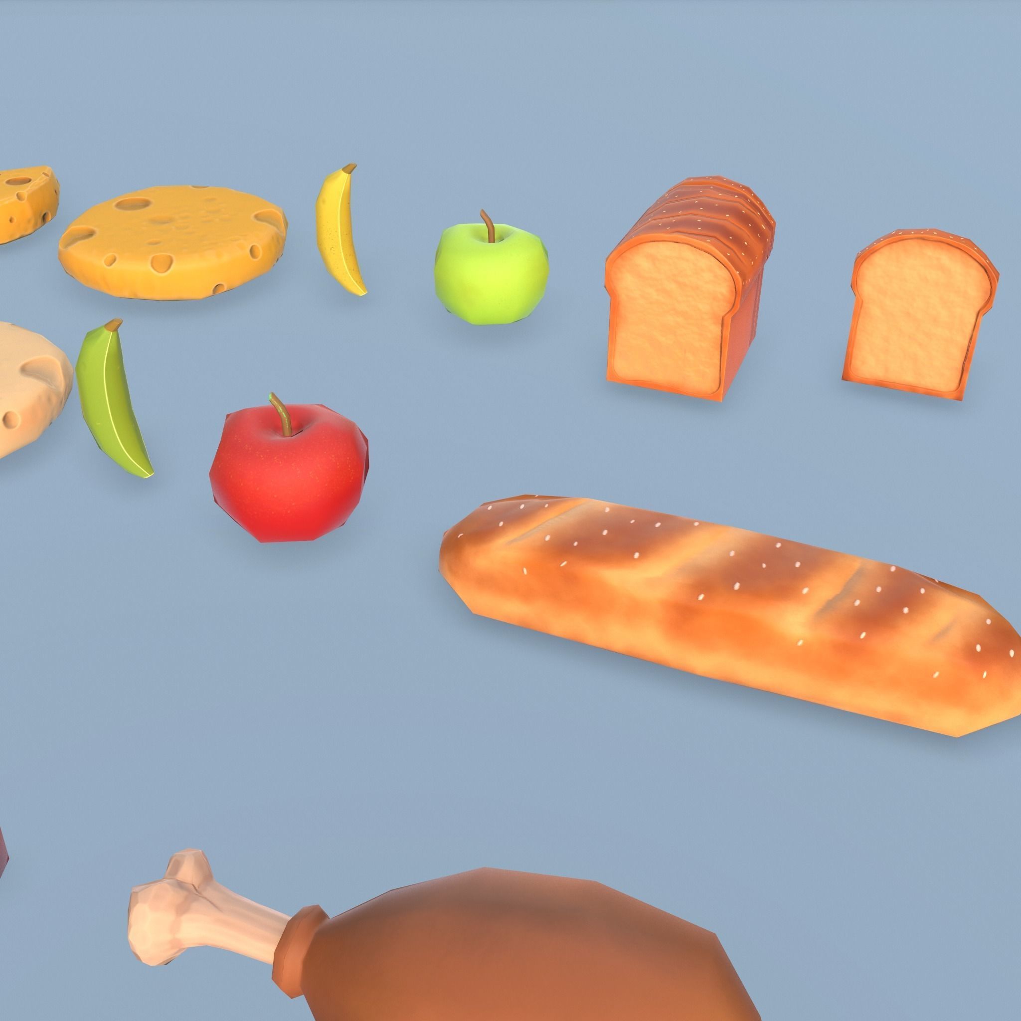 3D model Stylized Medieval - Foods VR / AR / low-poly | CGTrader