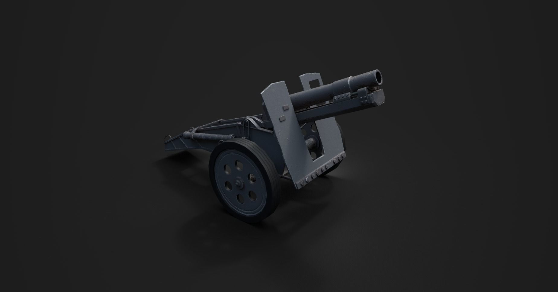 3D model 15cm IG33 Infantry Artillery Gun VR / AR / low-poly | CGTrader