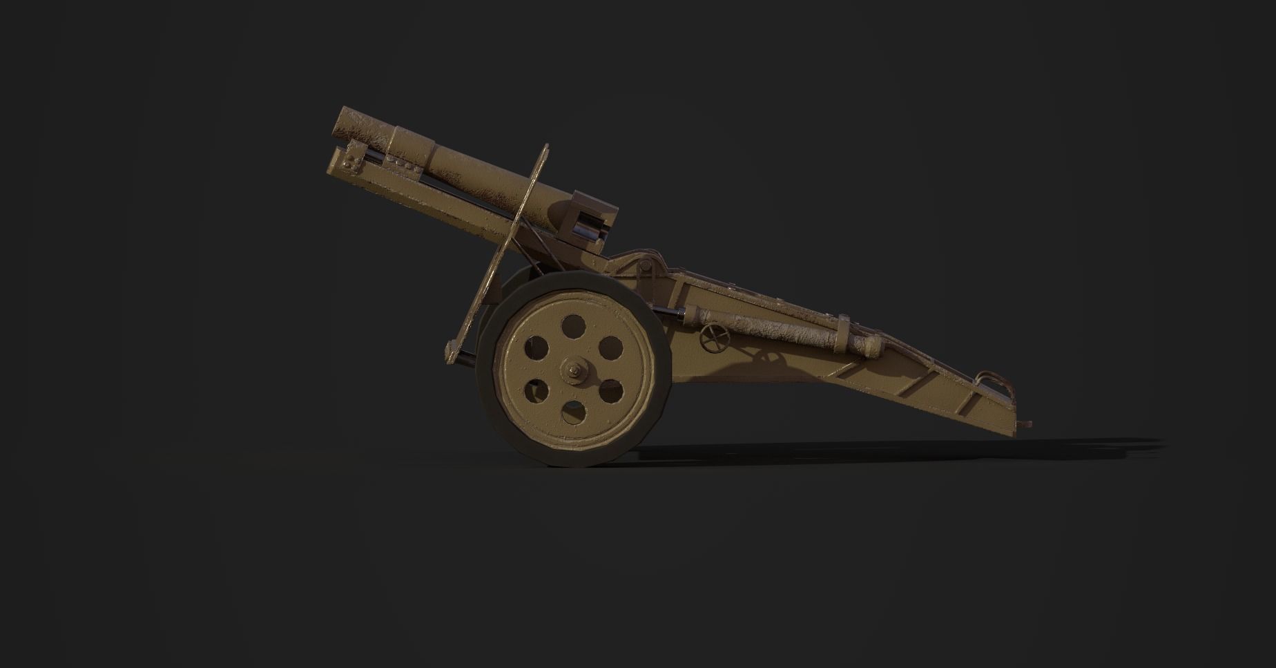 3D model 15cm IG33 Infantry Artillery Gun VR / AR / low-poly | CGTrader