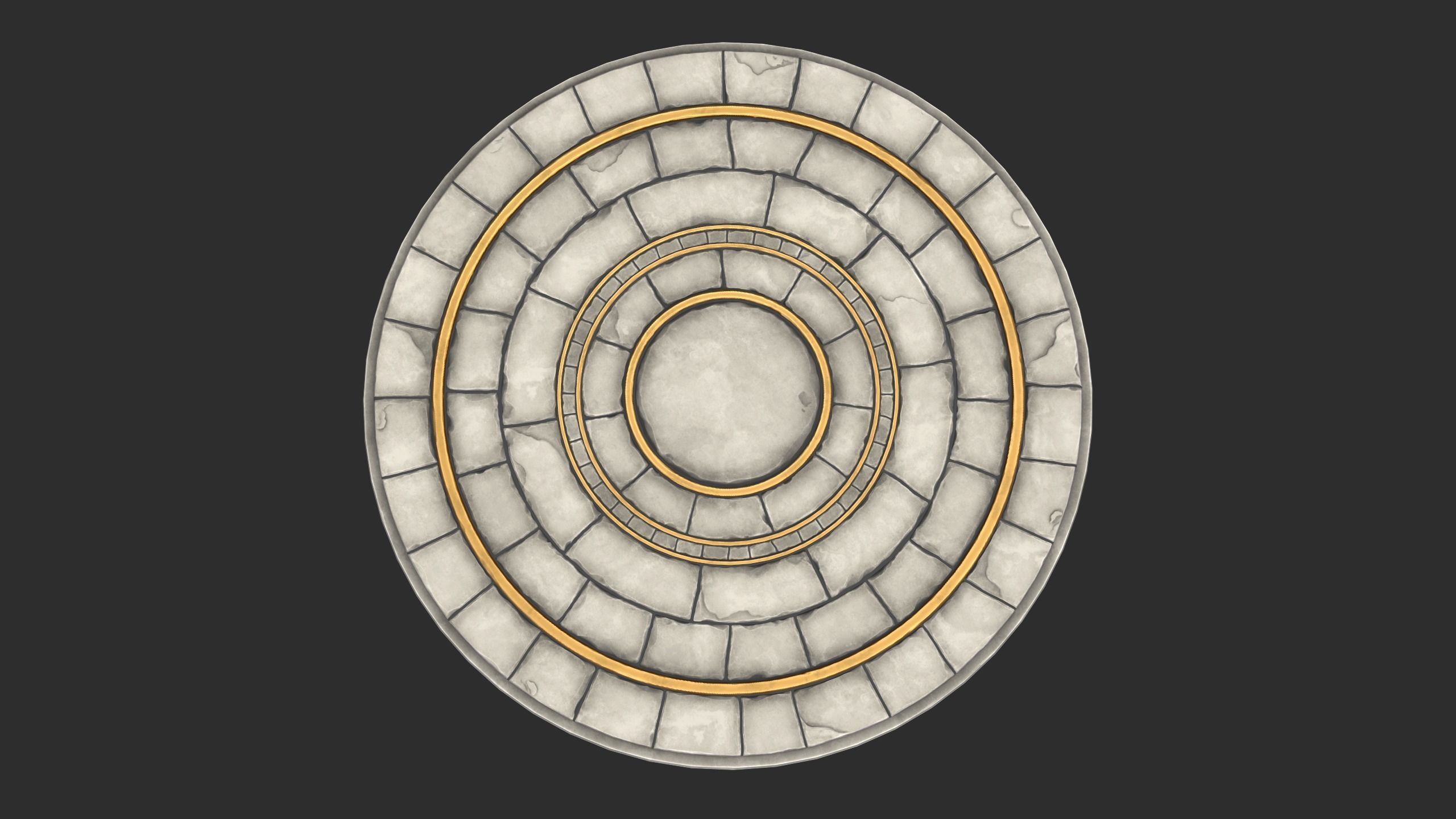 3D model Stylized Stone Floor Circle VR / AR / low-poly | CGTrader