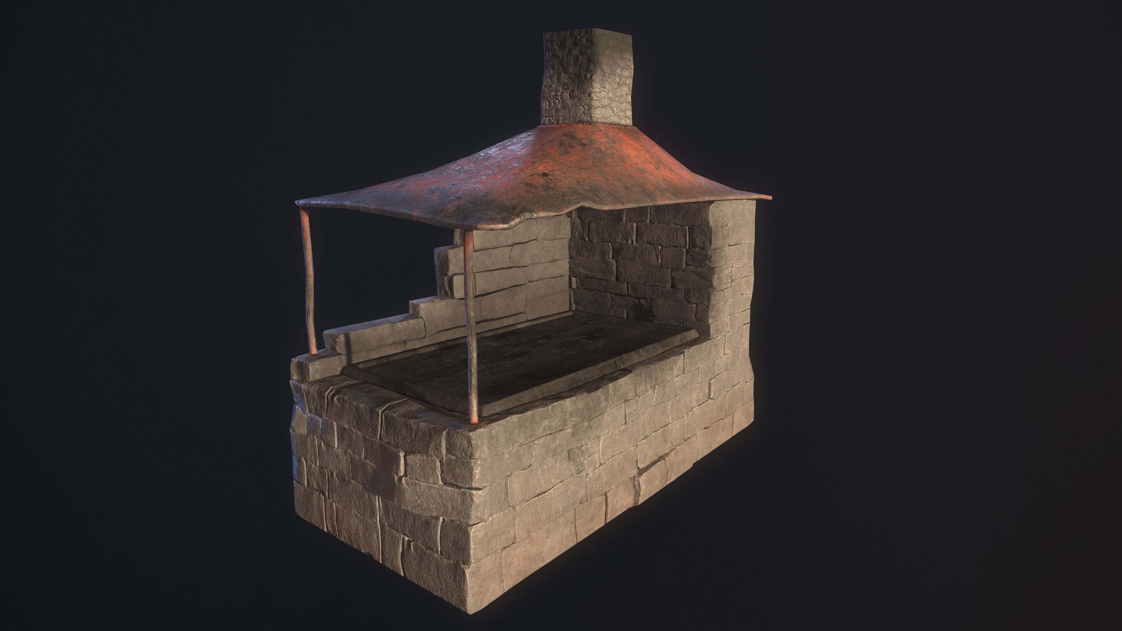 3D model Medieval Blacksmith Furnace 3D Model VR / AR / low-poly | CGTrader